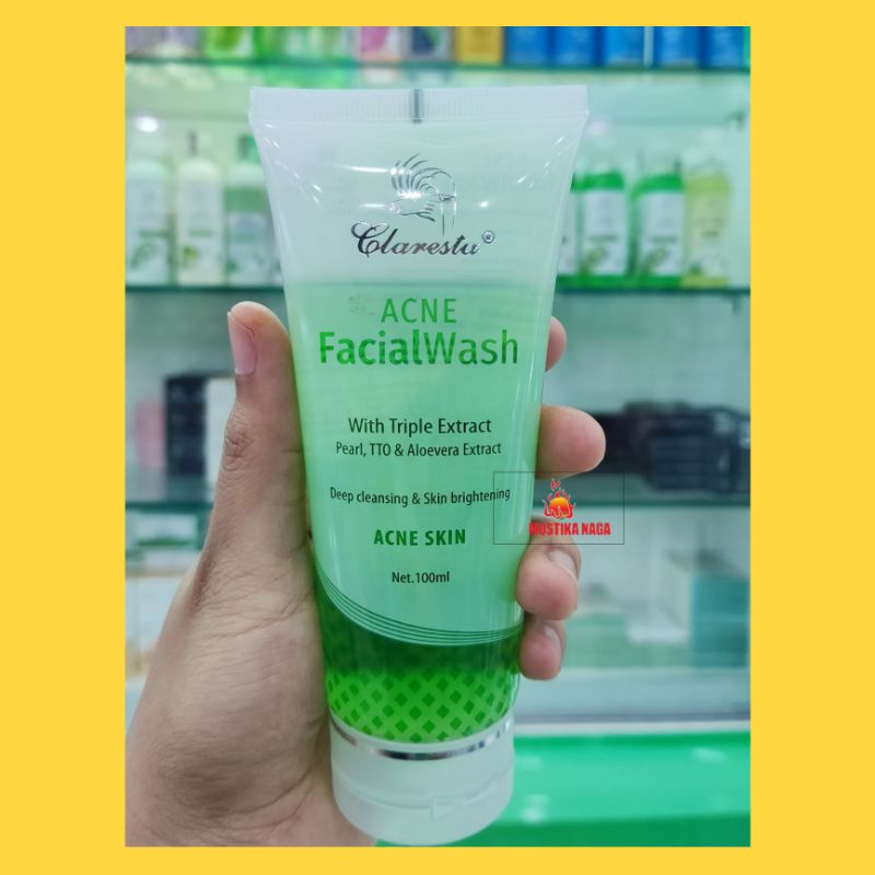 Jual Claresta Brightening facial wash acne skin 100ml | Shopee Indonesia
