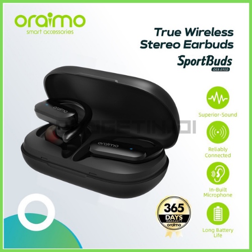 Jual ORAIMO TWS SPORT EARBUDS HEADSET BLUETOOTH OEB-E95D- Black ...