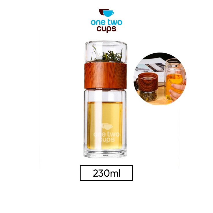 Jual One Two Cups Botol Minum Penyaring Teh Tea Infuser Double Wall ...
