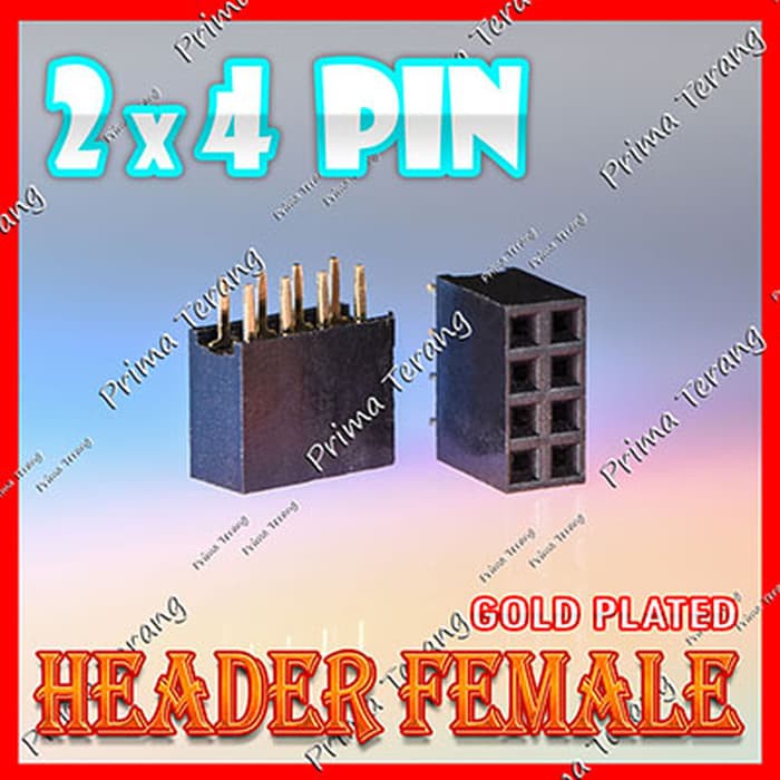 Jual Pin Header Female 2x4 Double Row 2 x 4 Untuk ESP8266 NRF24L01 ...