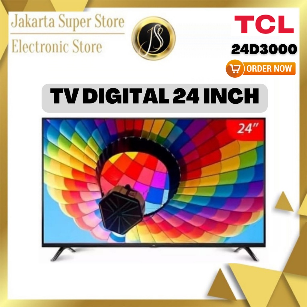 Jual LED TV TCL 24 INCH DIGITAL TV L-24D3000 | Shopee Indonesia