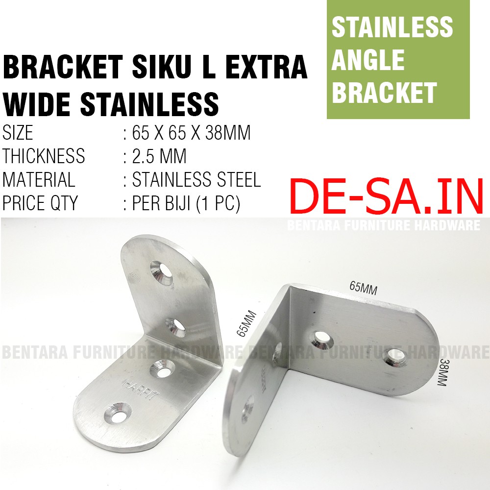 Jual SO-SS 65MM SIKU OVAL STAINLESS Steel Braket Siku 65 x 65 x 38 MM ...