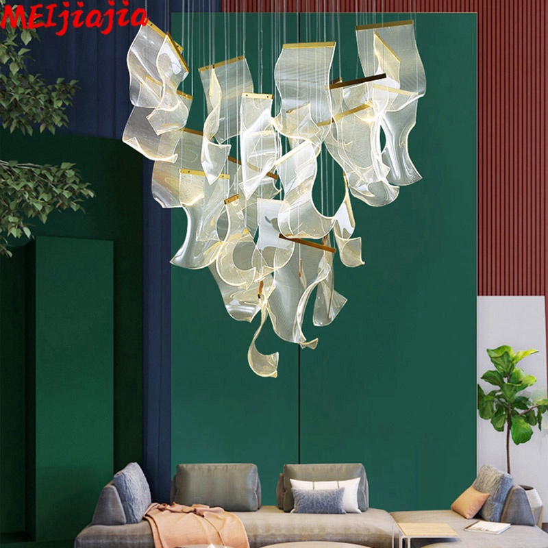 Jual MEIJIAJIA Lantai Duplex Lampu Gantung Post-Modern Minimalis High ...