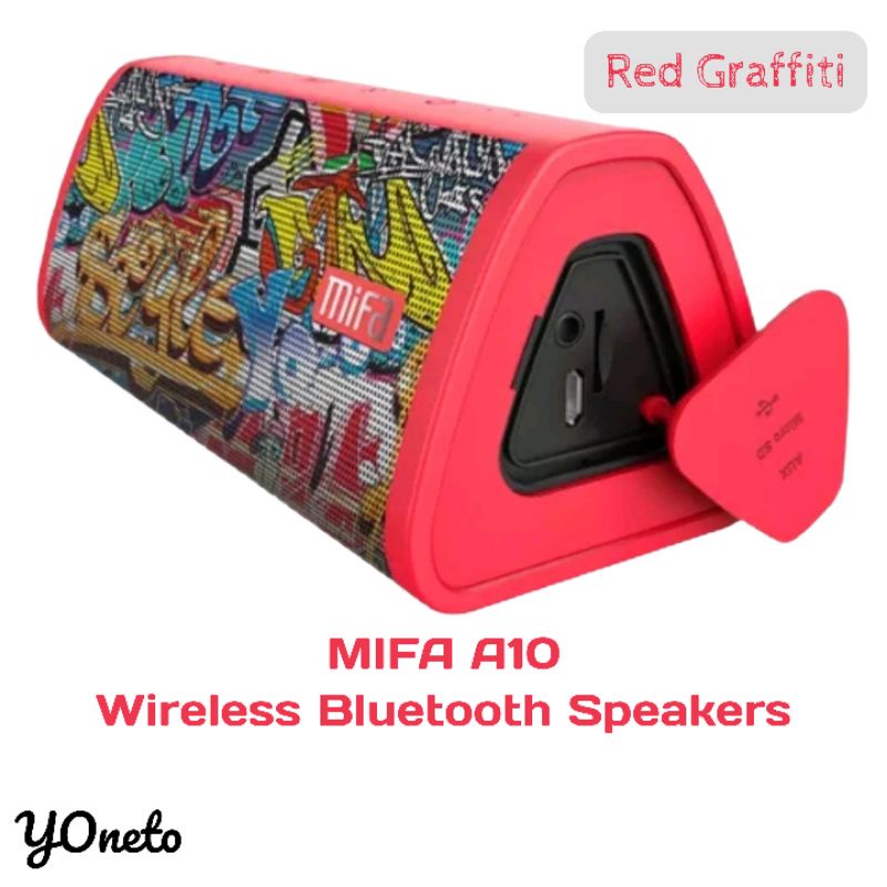 Jual MiFa A10 Portable Bluetooth Wireless Stereo Speaker (Red Graffiti ...