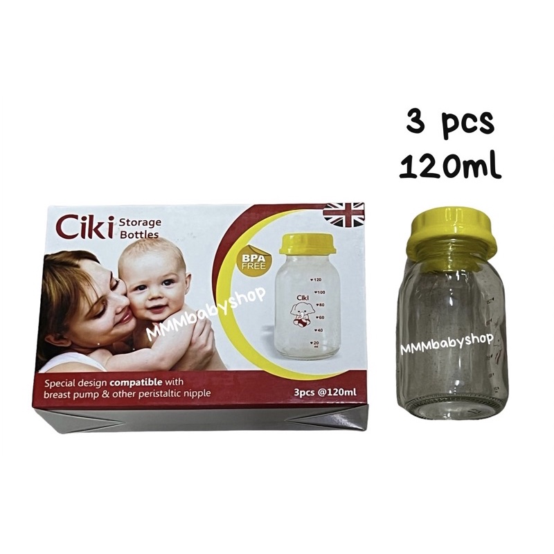 Jual [MMM] 3pcs Botol Kaca Asip CIKI 120ml / Storage Bottles | Shopee ...