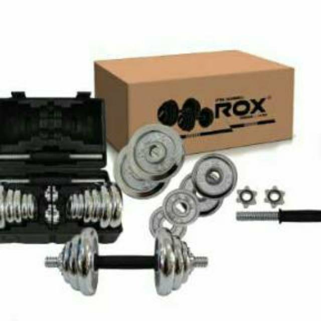 Jual Barbel set rox 20 kg | Shopee Indonesia