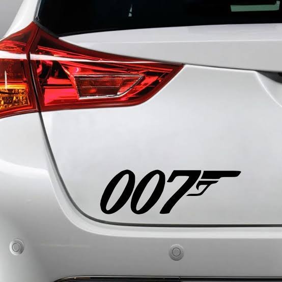 Jual cutting sticker mobil 007 James Bond stiker body stiker kaca ...