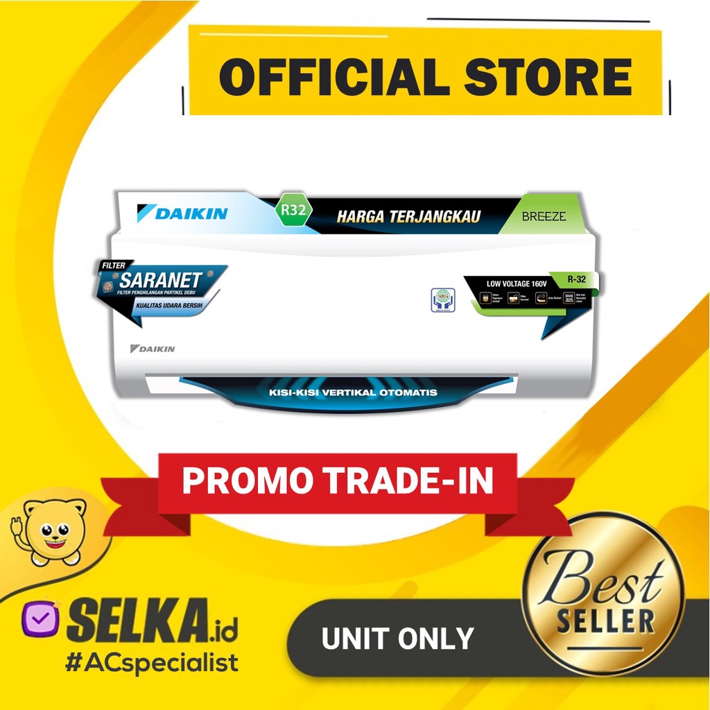 Jual Daikin FTP15AV14 AC Split 1/2 PK Breeze Standard | Shopee Indonesia