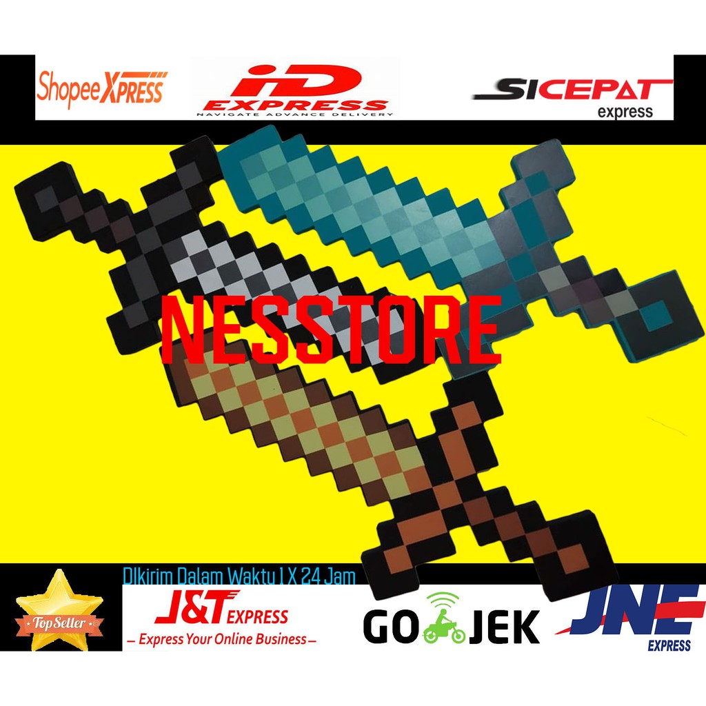 Jual Pedang Minecraft sword bahan eva mine craft bukan kampak pistol ...