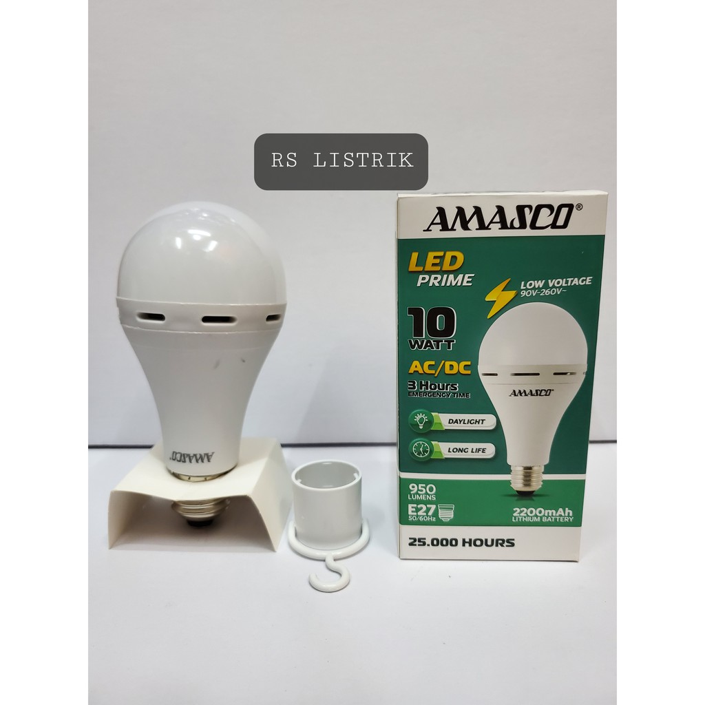 Jual Lampu emergency led amasco prime 10w ac dc emergency | Shopee ...