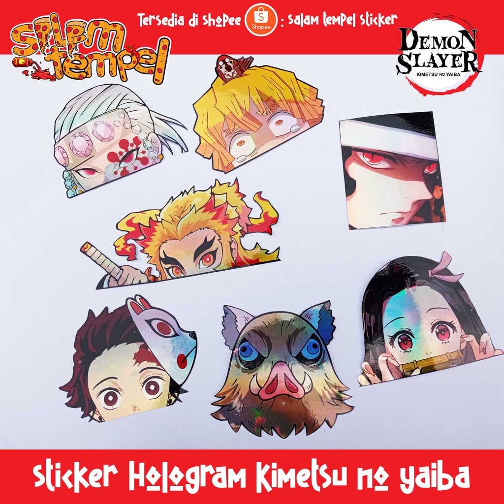 Jual Sticker Hologram Demon Slayer/Kimetsu No Yaiba/stiker dinding ...