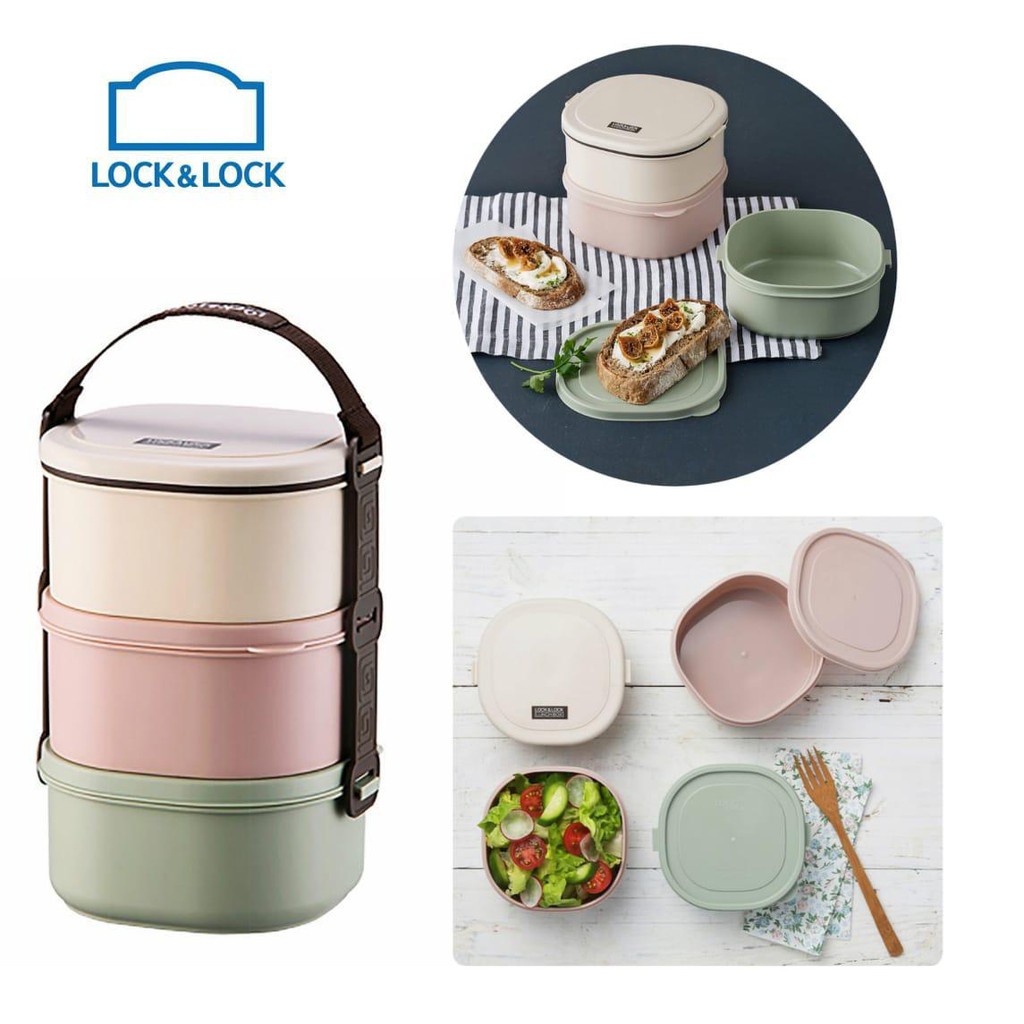 Jual Lock n Lock Exclusice 3 Tier Lunch Box - HPL770 rantang 3 susun ...