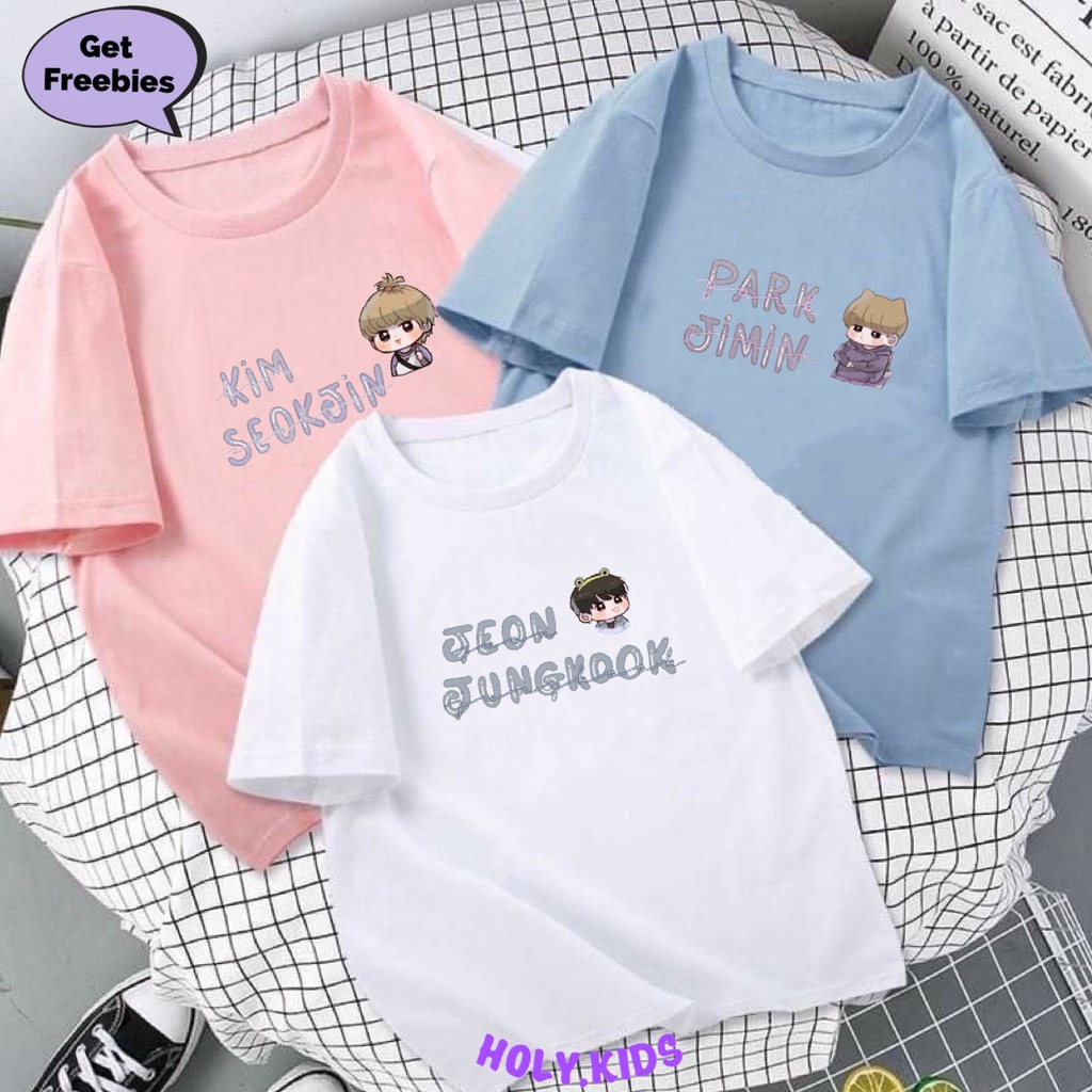Jual BAJU KAOS NAMA BTS CHIBI / BAJU BTS NAMA MEMBER / TSHIRT BTS ... Jual BAJU KAOS NAMA BTS CHIBI / BAJU BTS NAMA MEMBER / TSHIRT BTS ...