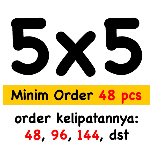 Jual Ukuran 5x5 cm Label Stiker Kromo (Cetak Plus Cutting) | Shopee ...