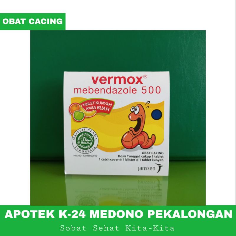 Jual vermox/obat cacing/tablet hisap cacing | Shopee Indonesia