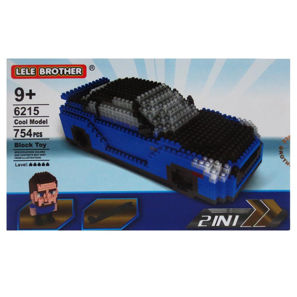 Jual NANO BLOCK BRICKS LELE BROTHER 6215 CAR 2IN1 BLUE | Shopee Indonesia