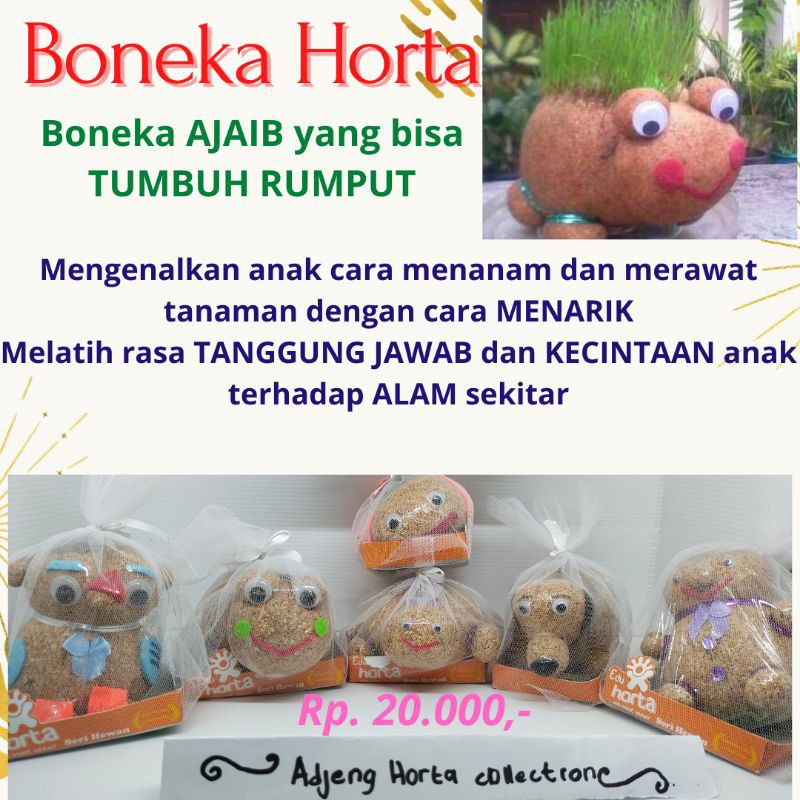 Jual Boneka ajaib yang bisa tumbuh rumput (boneka Horta) | Shopee Indonesia