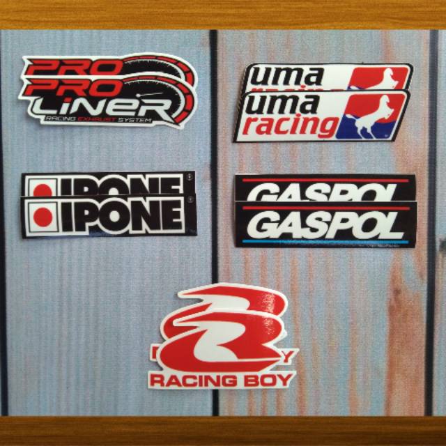 Jual Stiker Sticker Logo Brand Racing ( Proliner Ipone UmaRacing Racing ...