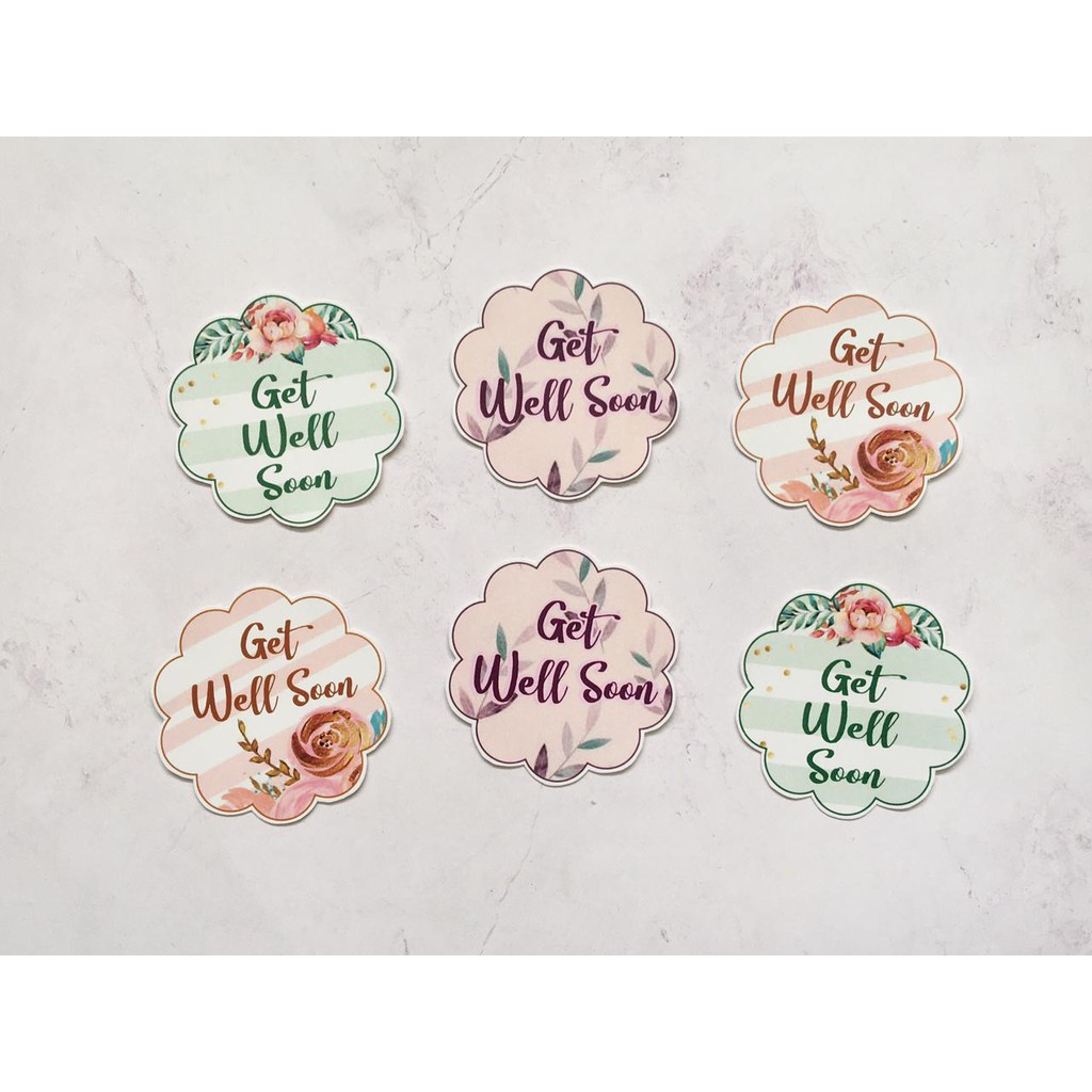 Jual Topper hangtag Sticker GWS GET WELL SOON semoga cepat sembuh ...
