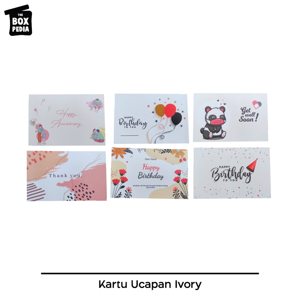 Jual Kartu Ucapan, Greeting Card Bahan Ivory Cocok Untuk Gift Card ...