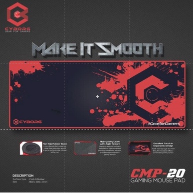 Jual Cyborg Mousepad Gaming CMP-20 | Shopee Indonesia