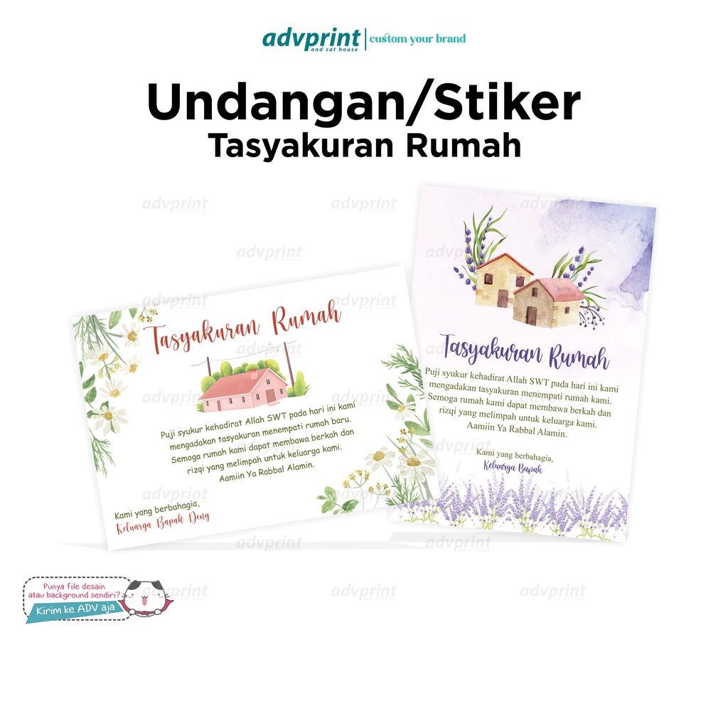 Jual CETAK KARTU PINDAH RUMAH STIKER TASYAKURAN RUMAH RUMAH BARU KARTU ...