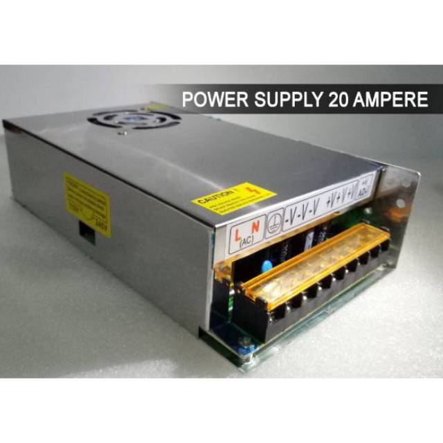 Jual POWER SUPPLY CCTV 12V 20A DENGAN KIPAS PENDINGIN/LAMPU LED/CENTRAL CCTV POWER | Shopee ...