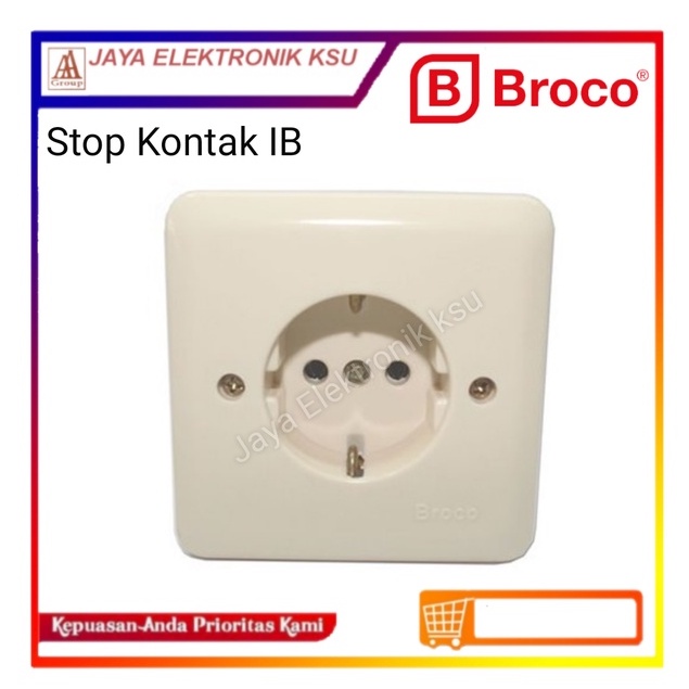 Jual Broco Stop Kontak IB New Gee Cream 5511U | Shopee Indonesia