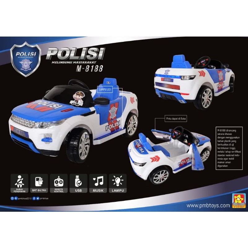 Jual MOBIL AKI ANAK POLISI PMB M 8188 REMOTE ( PROMO) | Shopee Indonesia