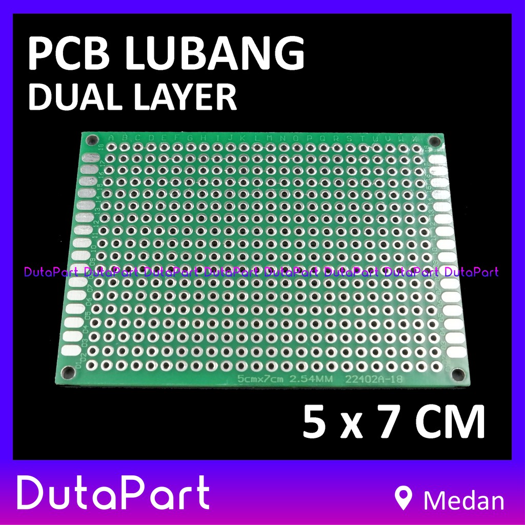 Jual 5x7 cm PCB Lubang Dua Sisi Dual Double Layer Side 5*7 Prototype ...