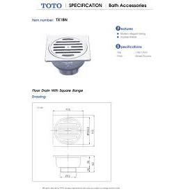 Jual TOTO TX1BN / Floor Drain Kamar Mandi | Shopee Indonesia