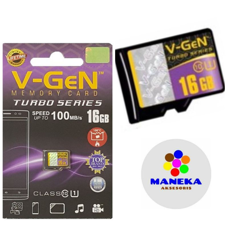 Jual KARTU MEMORI VGEN 16gb TURBO CLASS 10 MICRO SD 16 gb MMC ORIGINAL | Shopee Indonesia