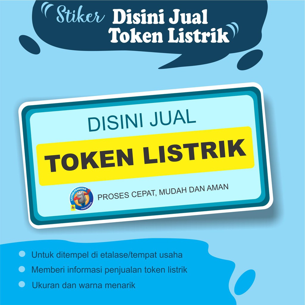 Jual Cetak Stiker Tulisannya : Disini Jual Token Listrik , Untuk usaha ...