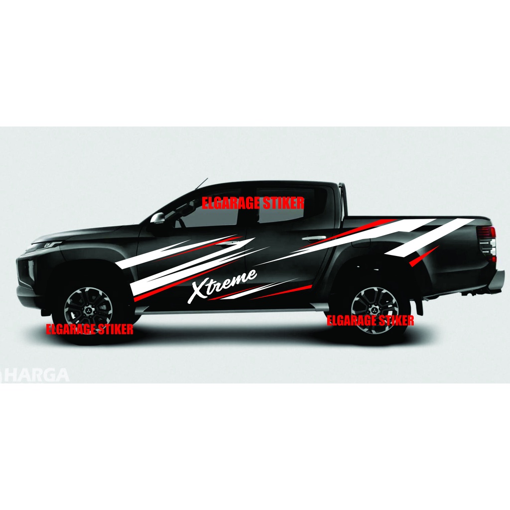 Jual Stiker mobil double cabin stiker body mobil hilux ranger triton ...