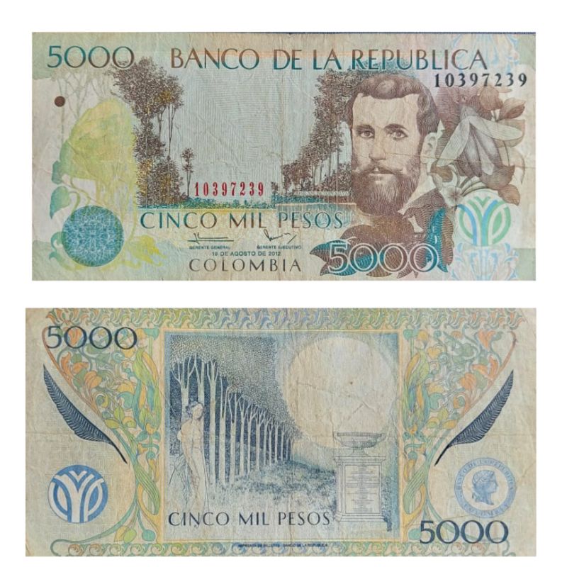 Jual Uang Negara Colombia 5000 Peso Tahun 2012 Kondisi VF-AXF Dijamin ...