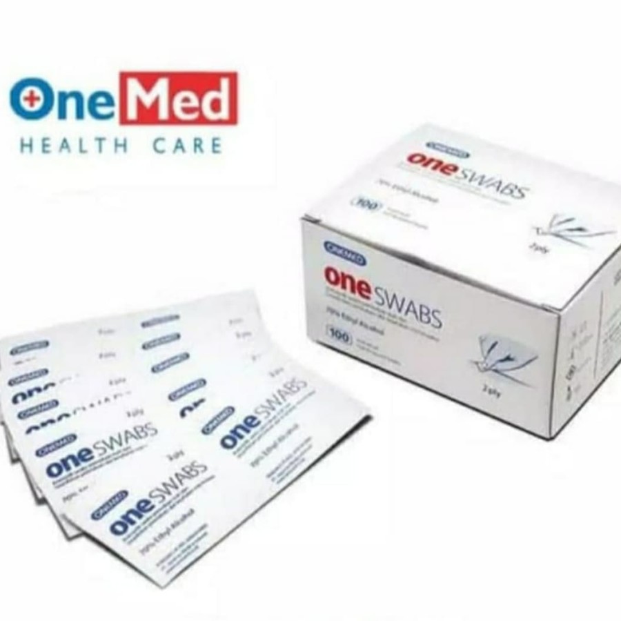 Jual Alkohol Pad ONEMAD/ Alcohol Swab / Tisu Alkohol isi 100 pcs ...