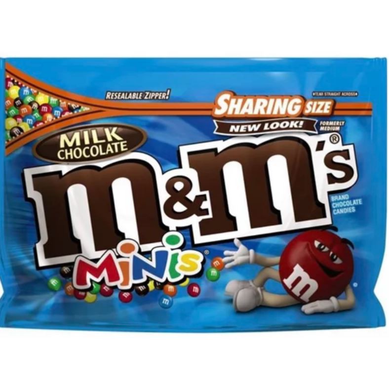 Jual M&Ms MINI MILK CHOCOLATE CANDY BAG SHARING SIZE | Shopee Indonesia