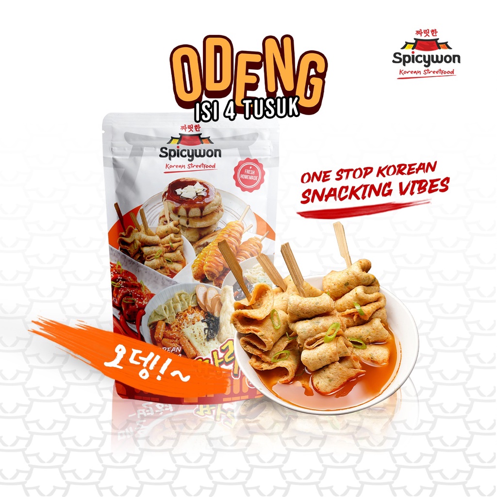 Jual Spicywon Frozen Odeng / Oden / Korea Fish Cake Isi 4 Tusuk Halal ...