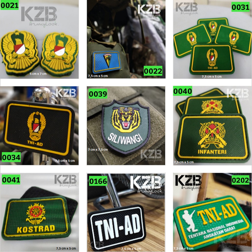 Jual Patch Rubber Velcro TNI AD Series-TNI ANGKATAN DARAT Series ...