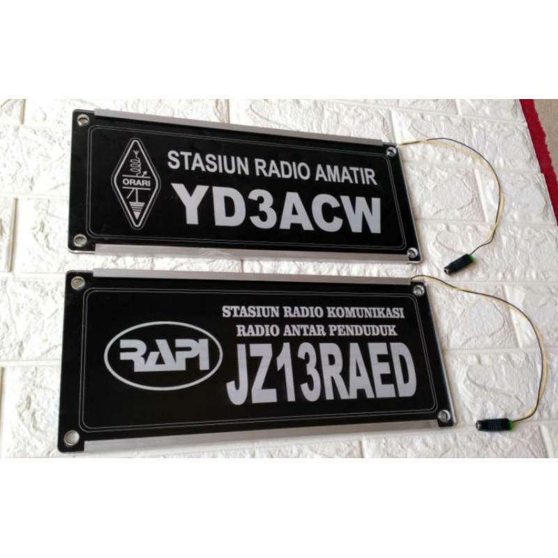 Jual PAPAN NAMA AKRILIK CUSTOM CALL SIGN RADIO ORARI RAPI | PAPAN NAMA ...