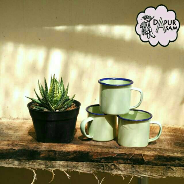 Jual Gelas enamel 6cm polos mug seng blek vintage jadul | Shopee Indonesia