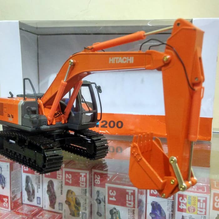 Jual Diecast Zaxis 200 miniatur excavator Hitachi alat berat begho beko ...