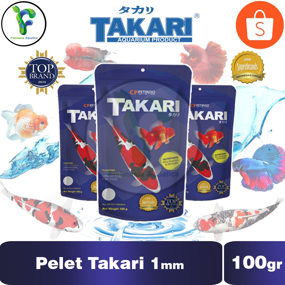 Jual Pelet Ikan / Makanan Ikan Takari 1mm 100gram / Pelet Takari ...