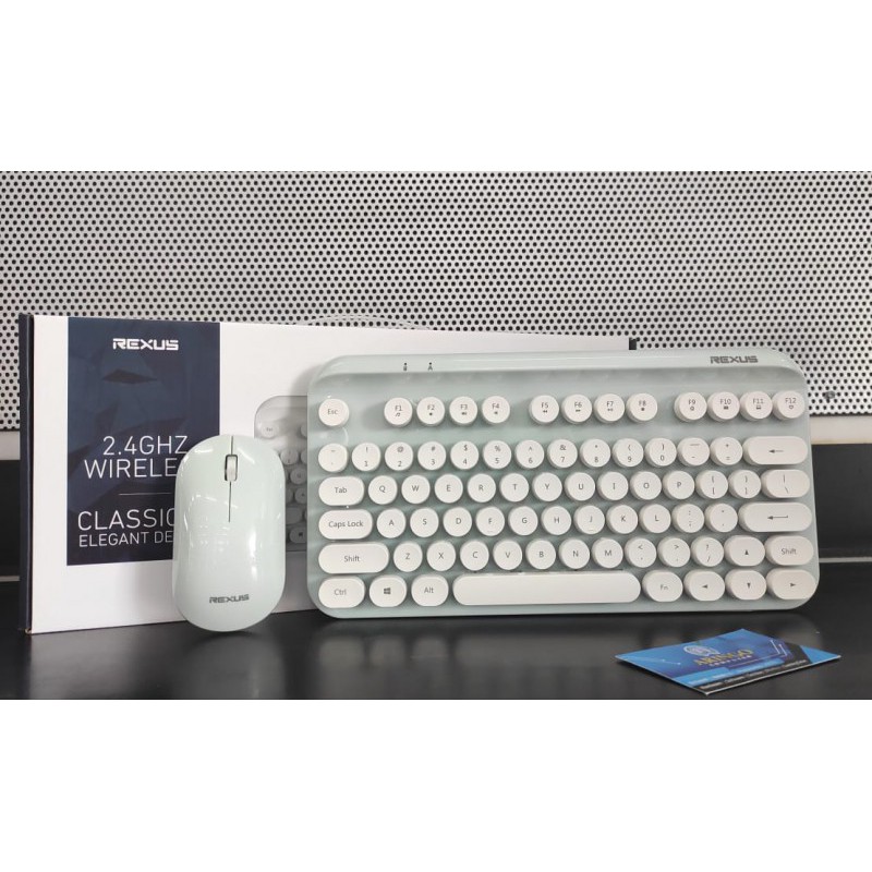 Jual Keyboard Rexus Combo MOUSE KM9 Wireless GREEN MINT | Shopee Indonesia