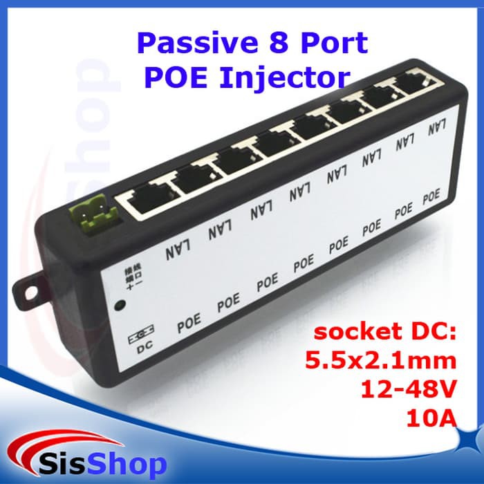 Jual PASSIVE 8 PORT POE INJECTOR / PASIF POE IP CCTV CAMERA VOIP ROUTER ...