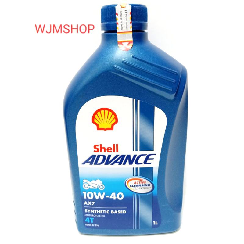 Jual OLI SHELL ADVANCE AX7 10W-40 1LITER UNTUK SMEUA TIPE MOTOR 4TAK ...