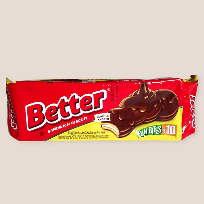Jual Better Sandwich Biscuit Fun Bites - Isi 10 buah | Shopee Indonesia