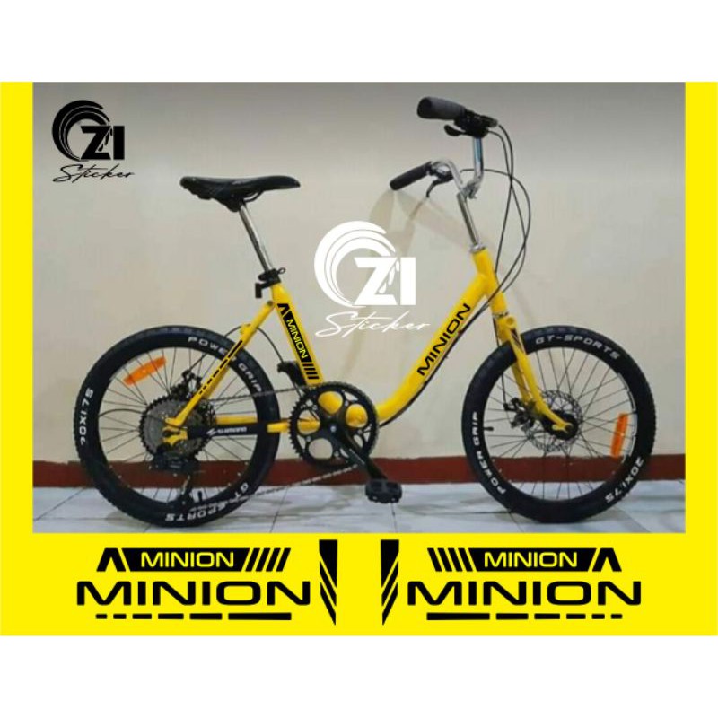 Jual CUTTING STICKER MINION / STRIPING SEPEDA MINION SIMPLE KEREN ...