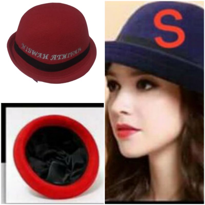 Jual topi caplin bowler hat dewasa gratis nama | Shopee Indonesia