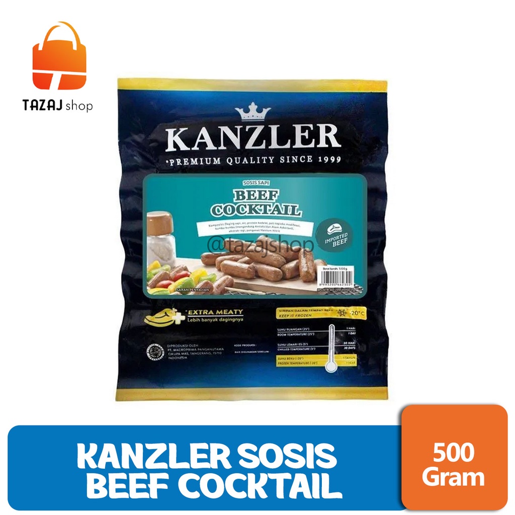 Jual Kanzler Sosis Beef Cocktail 500 Gram | Shopee Indonesia